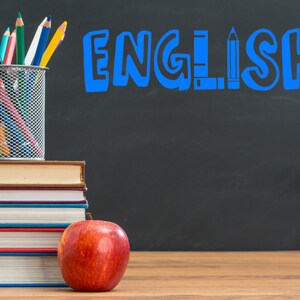 English Decal, English Teacher Door Decal, Back to School Door Decal ...