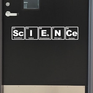 Science Decal With Periodic Table of Elements, Science Vinyl Decal ...