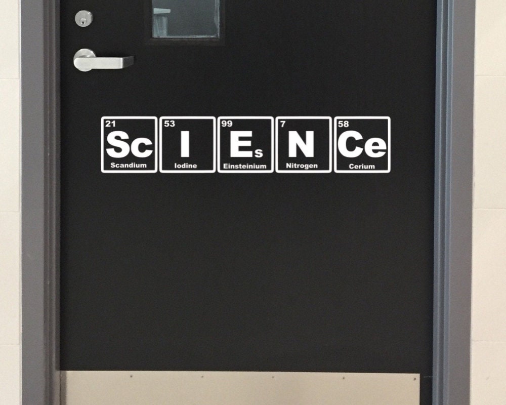 Science Decal With Periodic Table of Elements Science Vinyl - Etsy