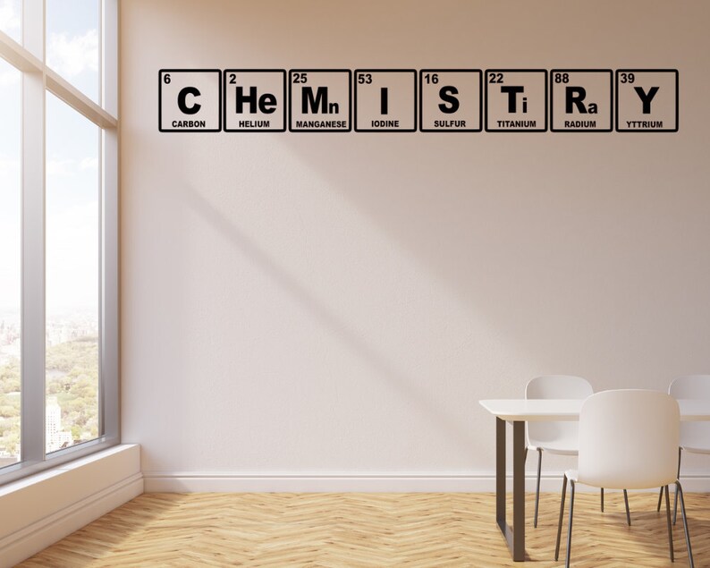 Chemistry Decal With Periodic Table, Chemistry Teacher Decal, Chem Lab ...