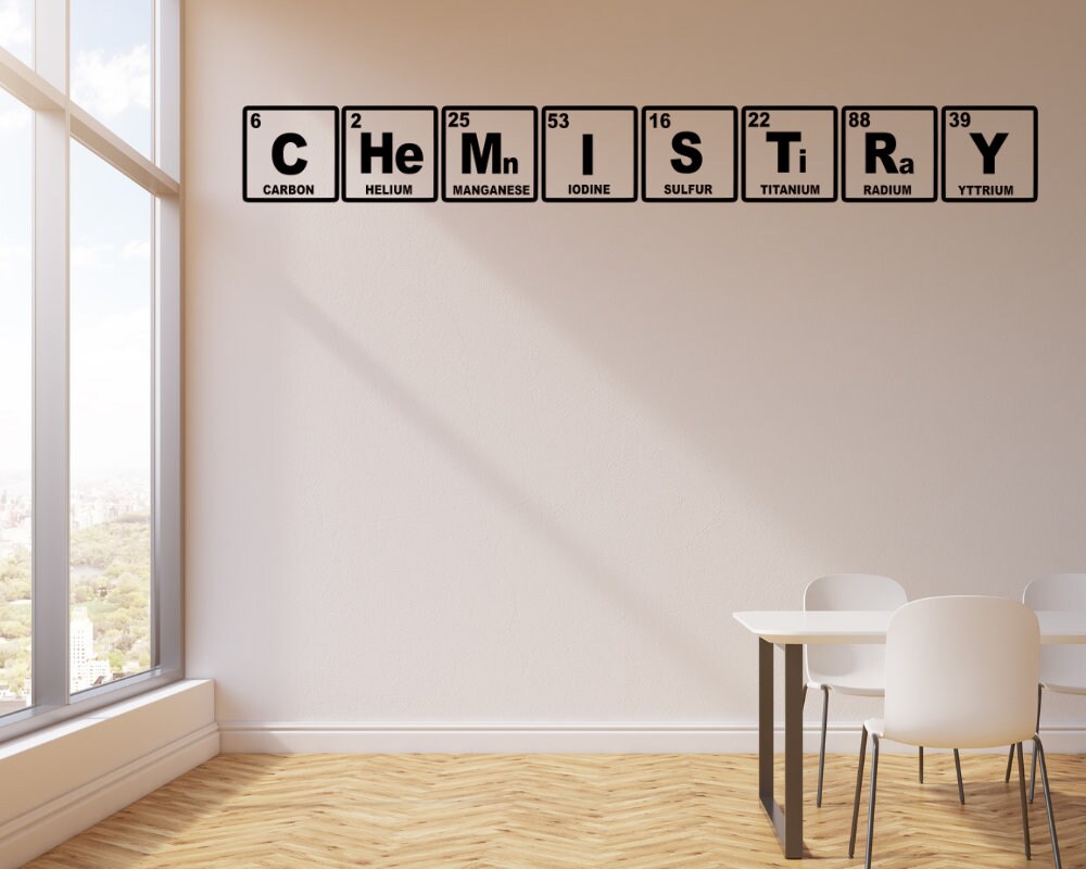 Chemistry Decal With Periodic Table, Chemistry Teacher Decal, Chem Lab ...