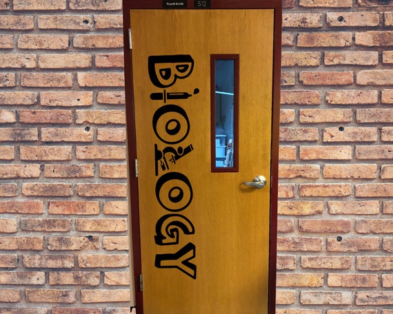 Biology Decal Biology Teacher Classroom Door Decal for - Etsy