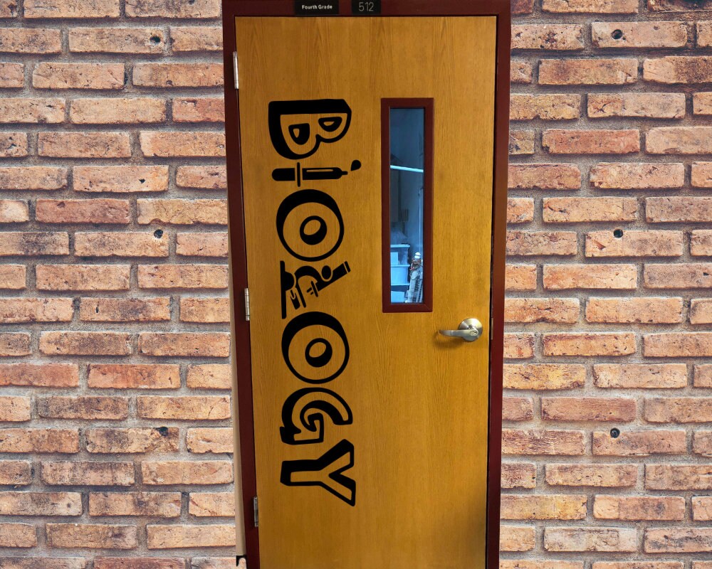 Biology Decal, Biology Teacher, Classroom Door Decal for Biology ...