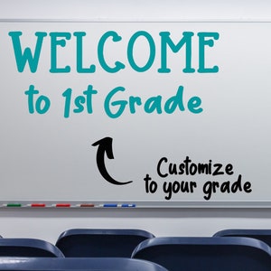 Welcome to School Decal, Welcome to First Grade Decal, Welcome to ...