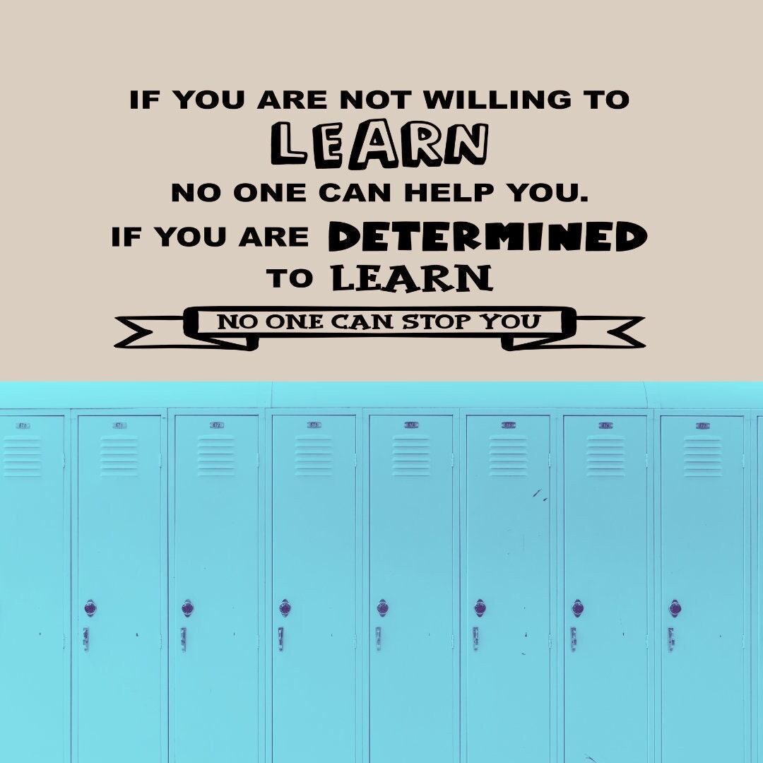 If You Are Not Willing to Learn, No One Can Help You. If You Are Determined to Learn, No One Can ...