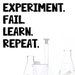 Experiment Fail Learn Repeat - Motivational Quote Wall Decal - Decal ...