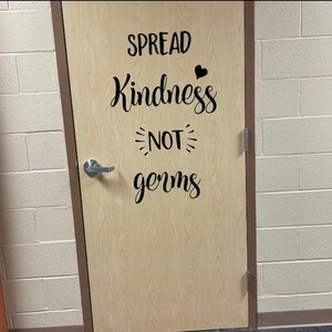 Spread Kindness Not Germs Decal, School Nurse Decor, Nurse Clinic Wall ...