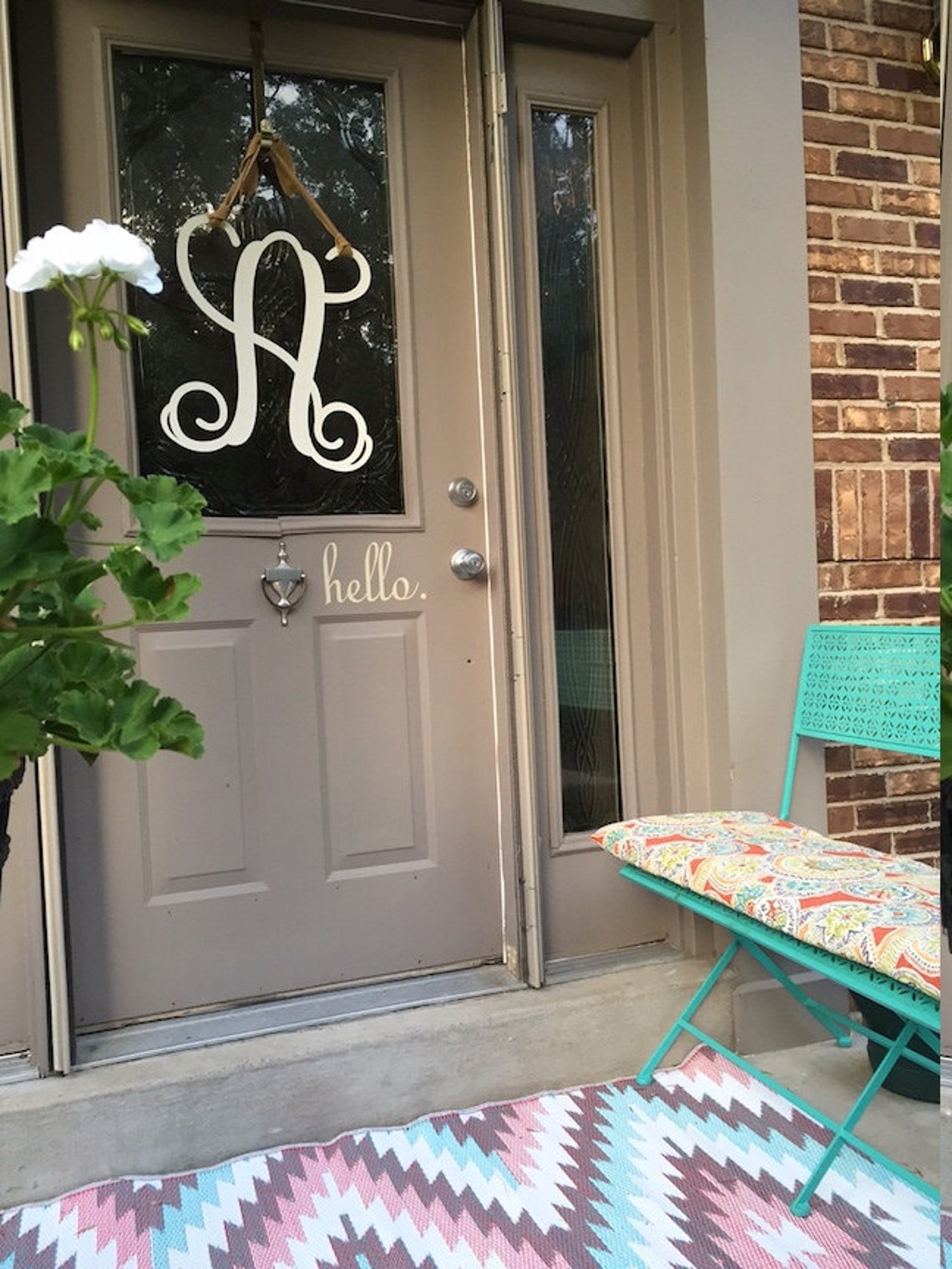 Hello Front Door Vinyl Decal Sticker Welcome Front Door Vinyl - Etsy