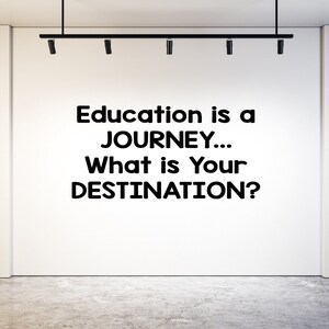 Educational Journey Quote Wall Decal - Education is a Journey... What ...