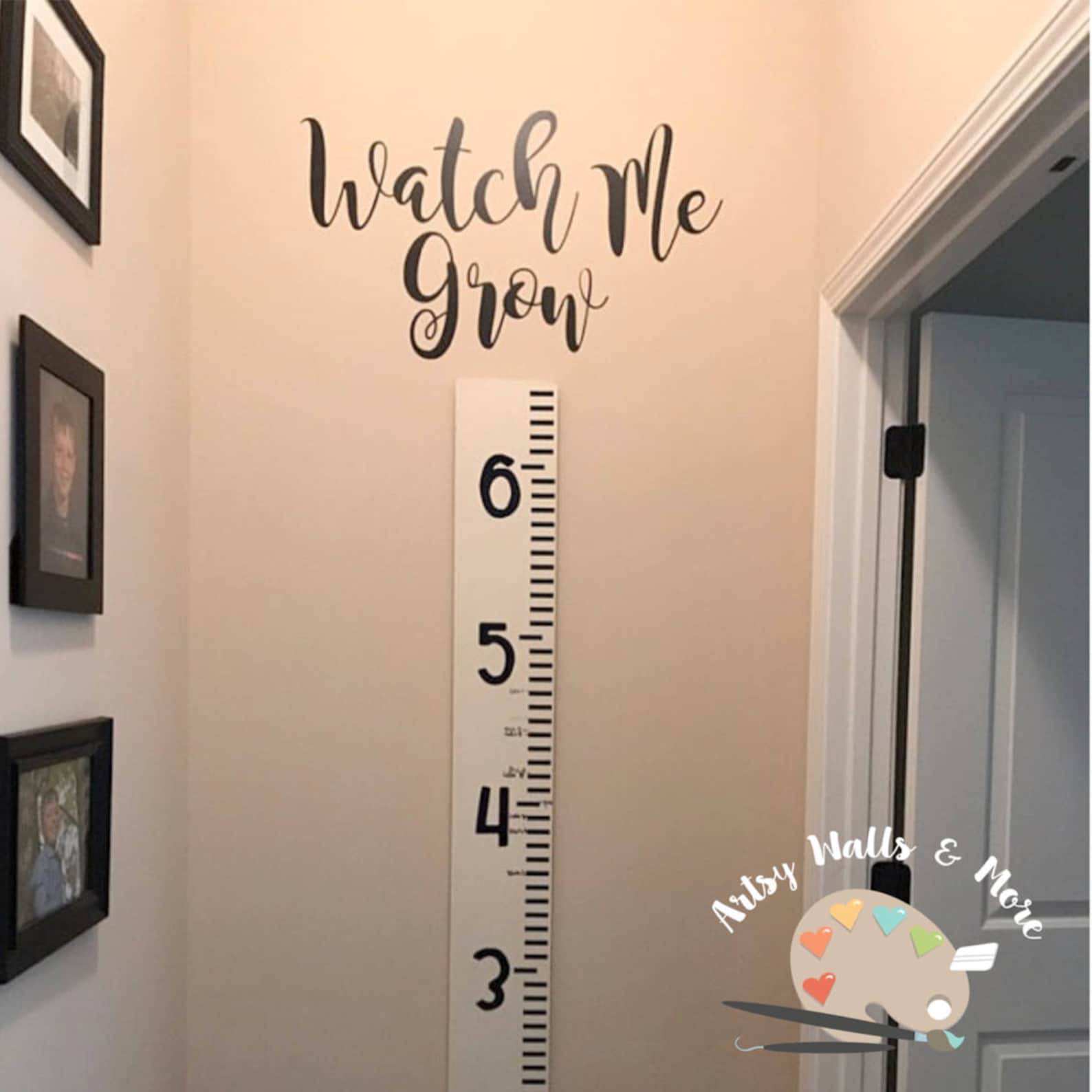 Watch Me Grow Vinyl Decal Sticker for Growth Chart Ruler Add on Decal ...