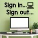 Computer Lab Decal, Sign in Sign Out Decal, Sign in Computer, Time ...