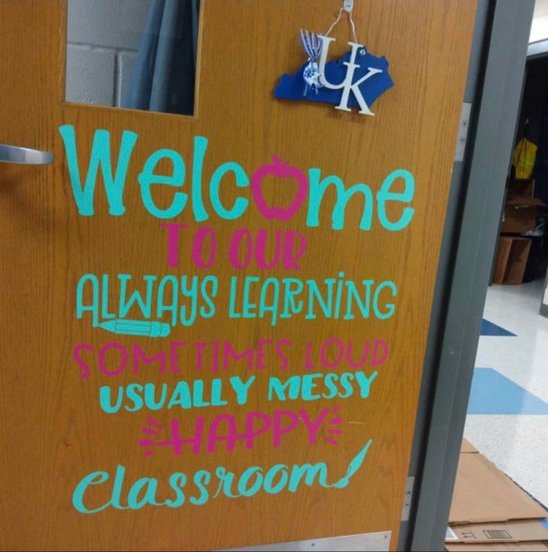 Welcome to Our Classroom Door Decal Sticker Welcome Quote for - Etsy