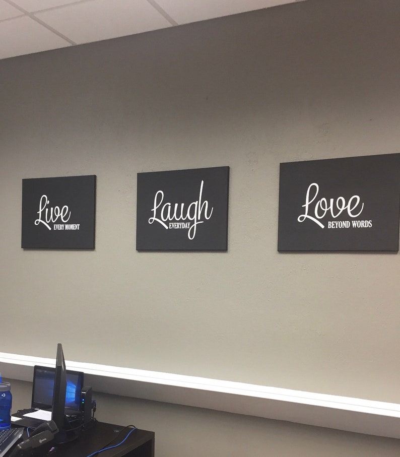 Live Love Laugh vinyl wall decal Live every moment Love | Etsy