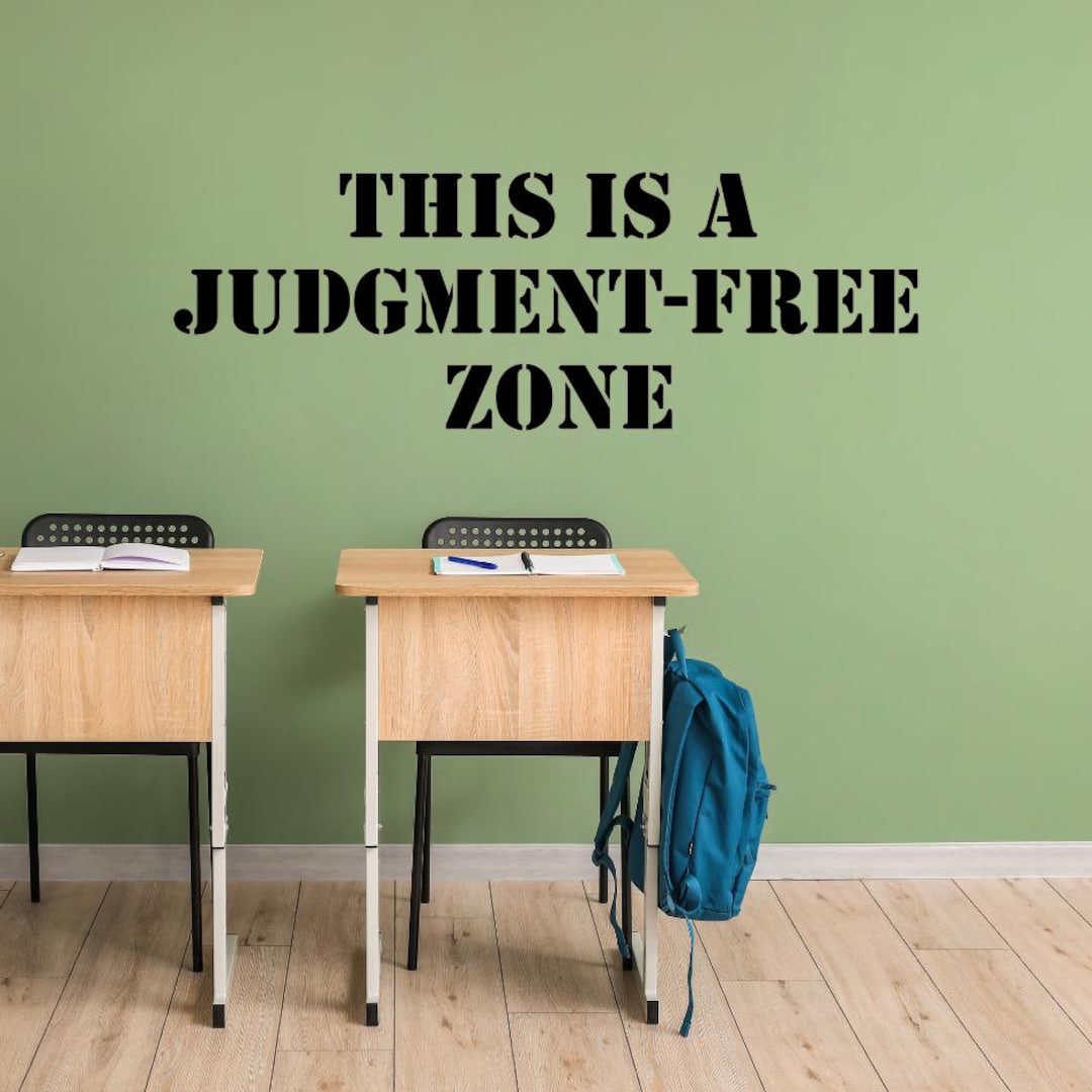 This is a Judgment Free Zone Decal – Inclusive Wall Decal for ...