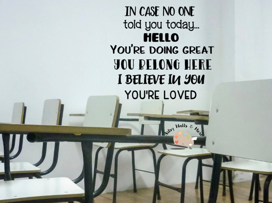 Positive Affirmations Classroom Door Vinyl Wall Decal, Classroom ...