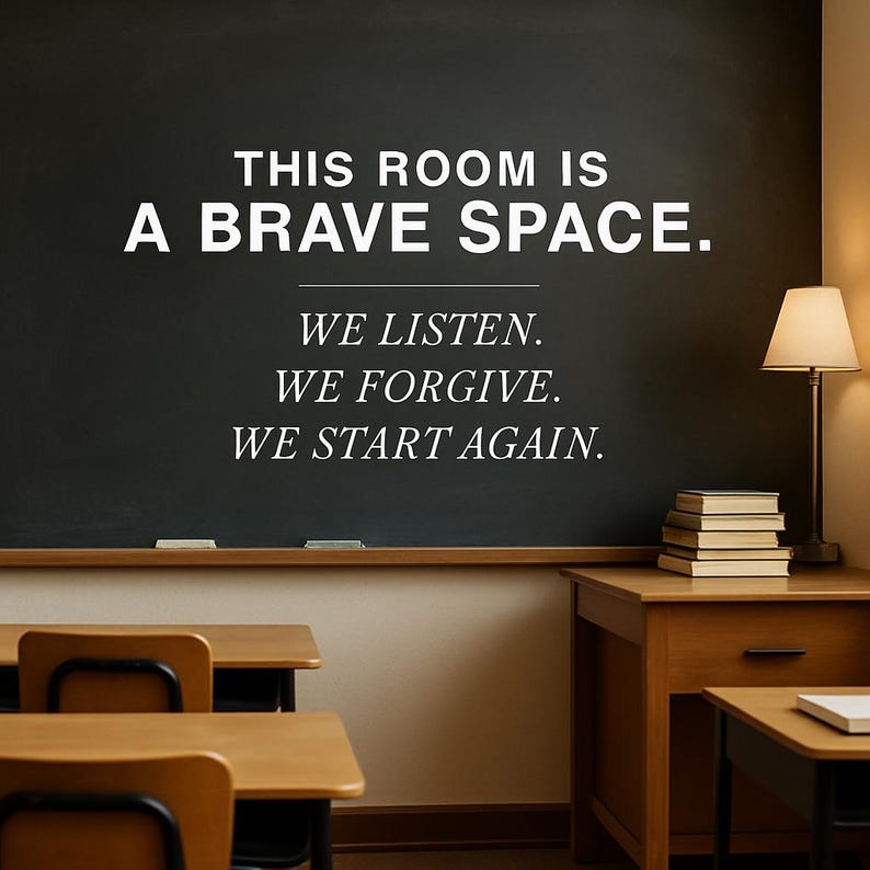 Brave Space Classroom Wall Decal | Inclusive Teacher Door Decor ...