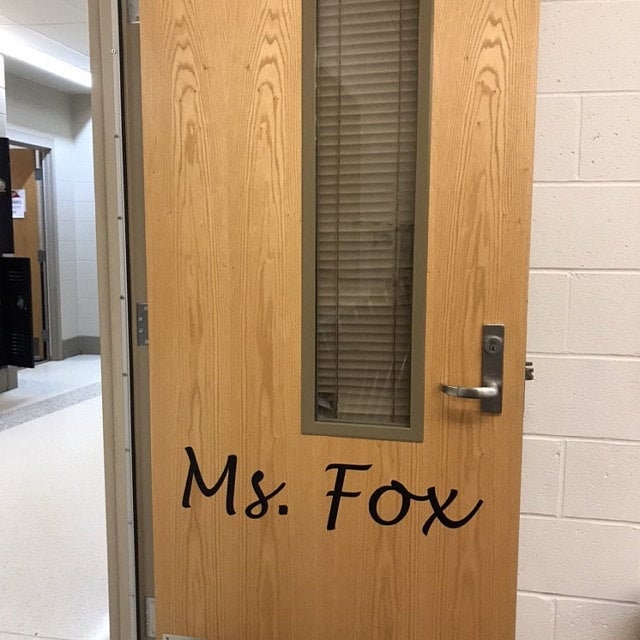 Teacher Name Decal Teacher Decal Classroom Door Vinyl Wall - Etsy