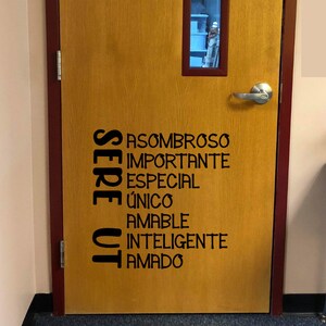 Spanish Classroom Decor, Spanish Decal for Classroom Door or Child's ...