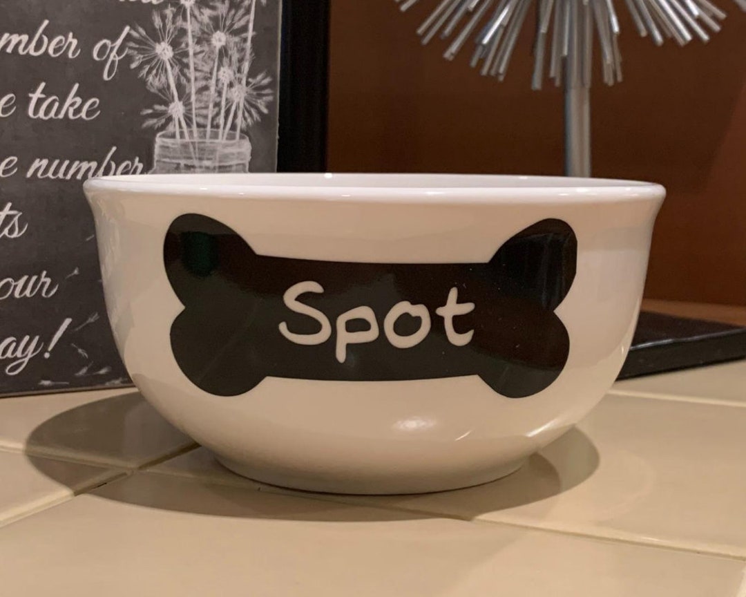 Ceramic Dog or Cat Food Water Dish/bowl Personalized With Name or Other ...