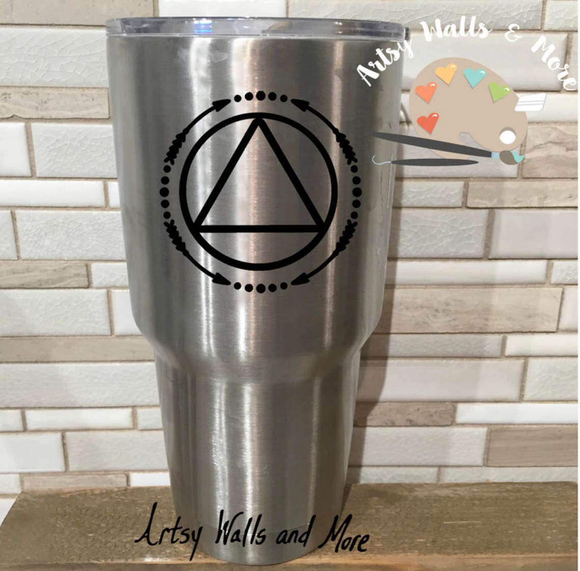 AA Symbol Decal AA Tumbler DECAL Alcoholics Anonymous Decal - Etsy