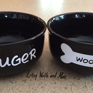 Ceramic Dog or Cat Food Water Dish/bowl Personalized With Name or Other ...