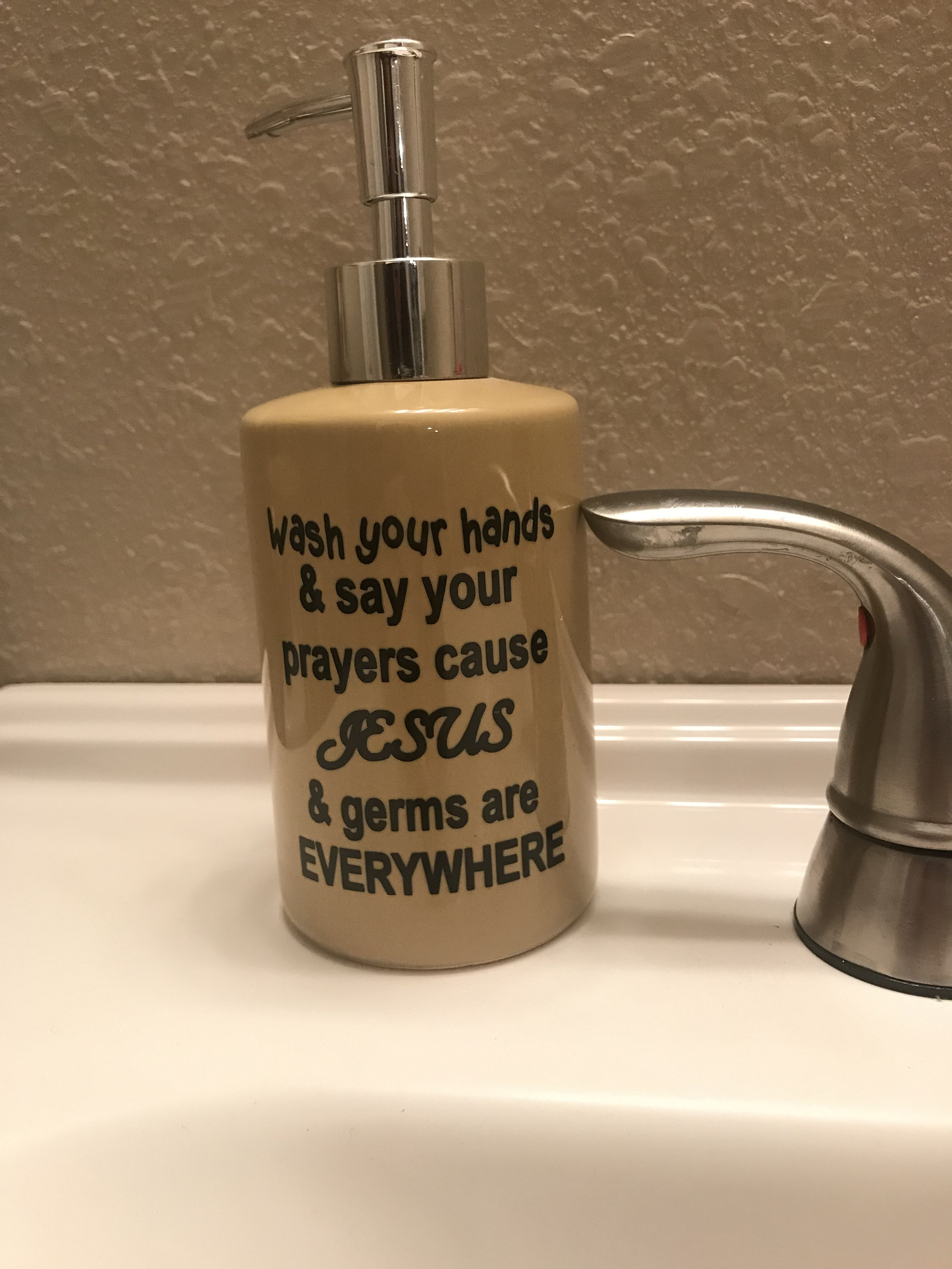 Jesus soap dispenser Jesus and Germs are Everywhere Soap | Etsy