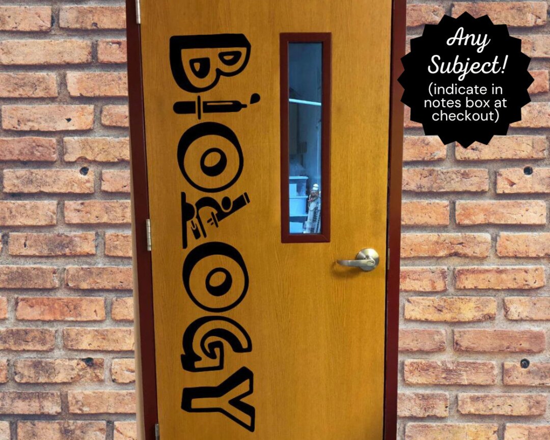 Biology Decal, Biology Teacher, Classroom Door Decal for Biology ...