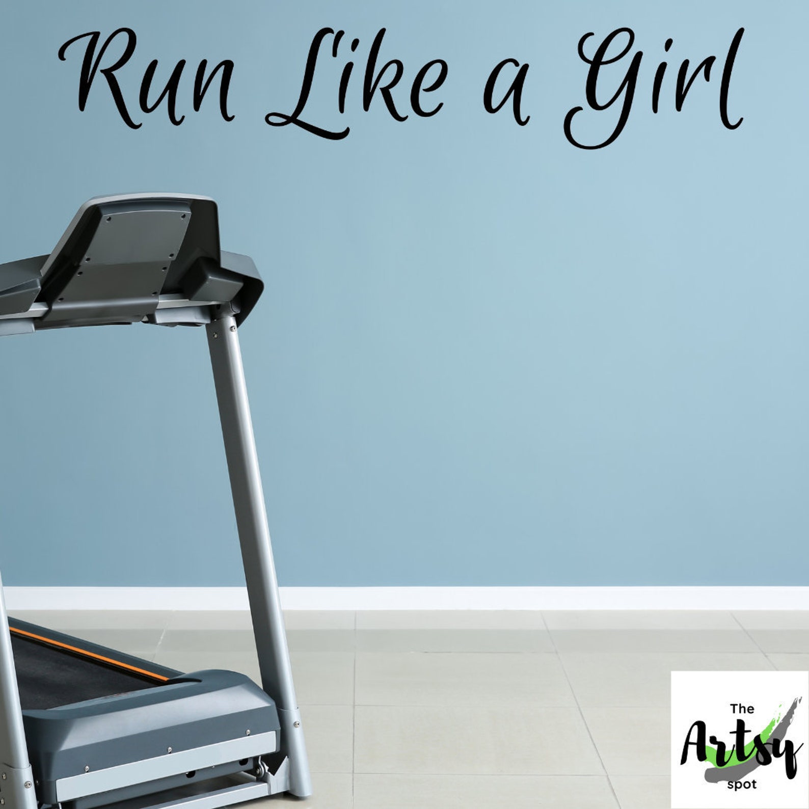 Run Like a Girl Quote Vinyl Wall Decal Running Decal for Gym - Etsy