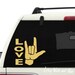 ASL Sign Language I Love You Sign Car Window Decal, Also for Yeti Cup ...