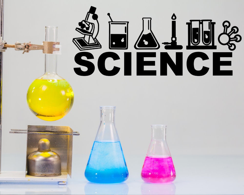 Science Decal, Science Symbols Decal, Science Classroom Door Decal ...