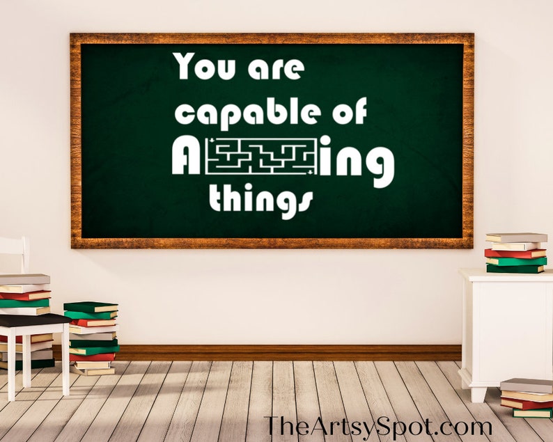 You Are Capable of Amazing Things Decal School Decoration - Etsy