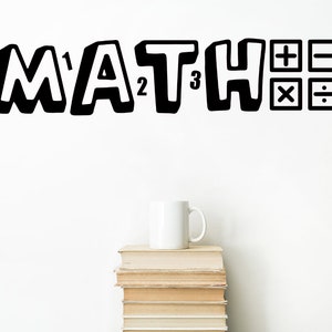 Math Decal, Math Teacher, Classroom Door Decal for Math Classroom, Back ...
