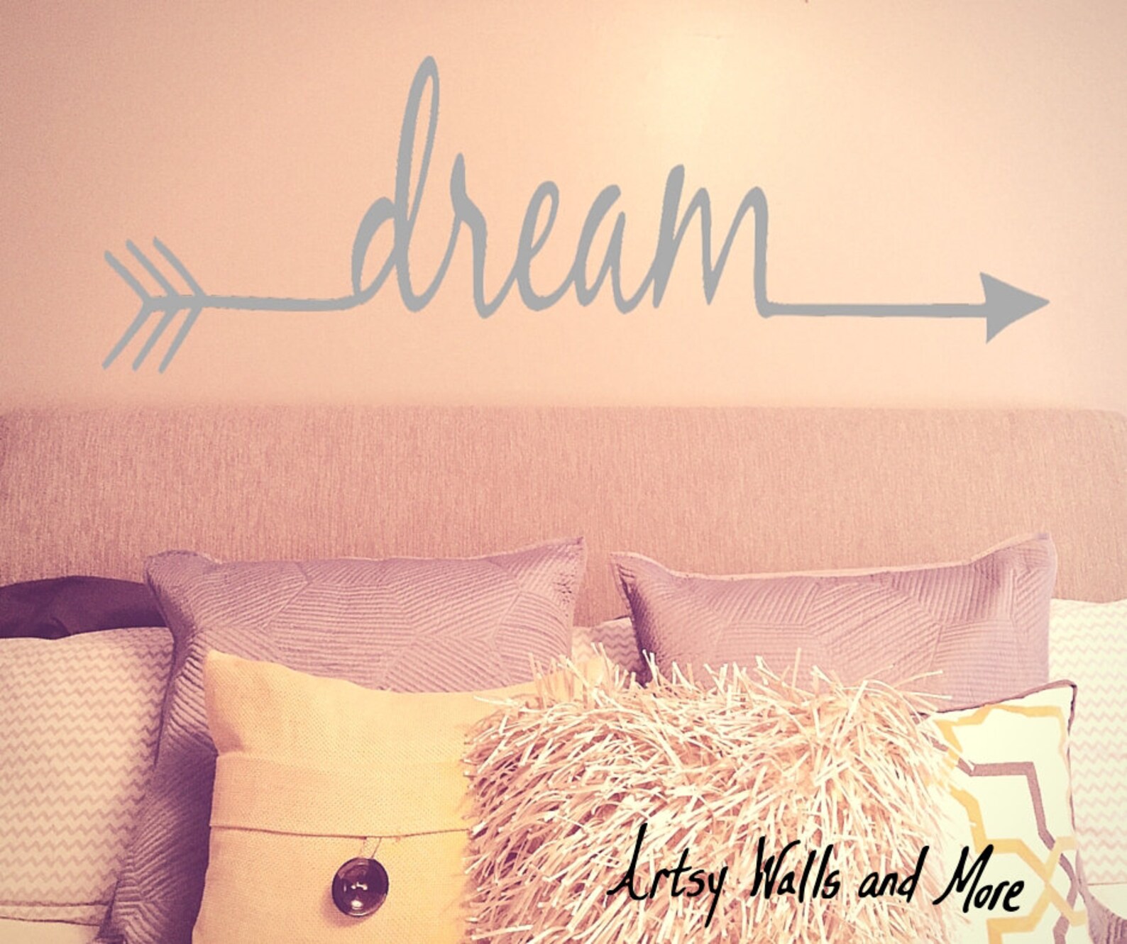 Dream Arrow Wall Decal Arrow Decor Dream Arrow Bedroom Decal - Etsy