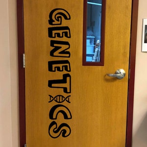 Genetics Decal, Genetics Teacher, Classroom Door Decal for Genetics ...