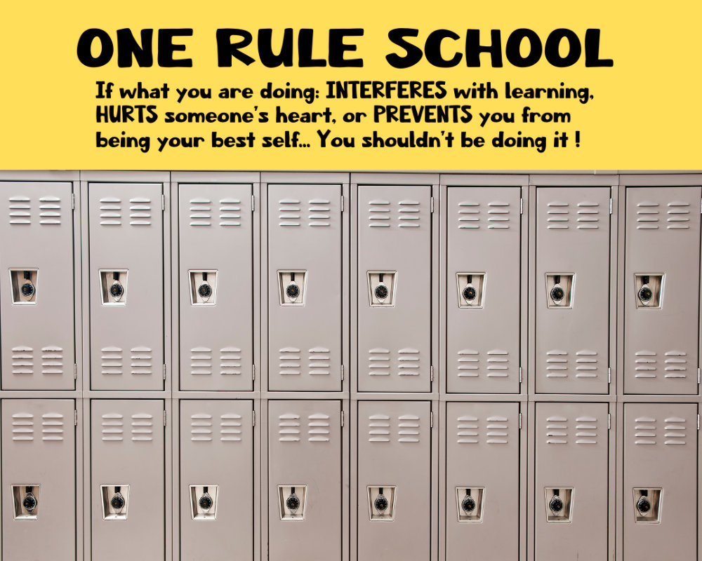 One Rule School Wall Decal Back to School Wall Decor Be Your - Etsy