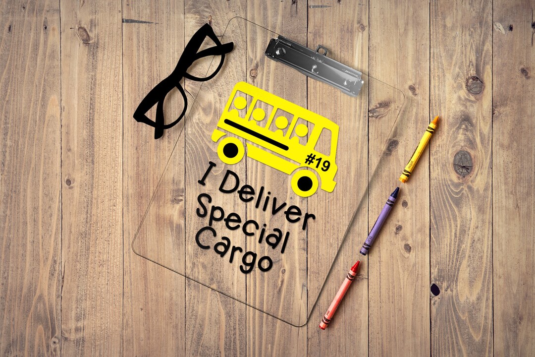 Bus Driver Gift Personalized Clipboard I Deliver Special Cargo OR ...