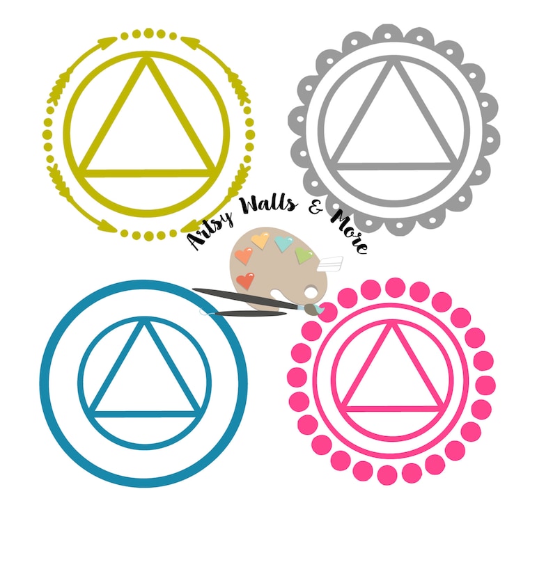 AA Symbol Decal AA Tumbler DECAL Alcoholics Anonymous Decal - Etsy