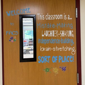 Classroom Door Vinyl Wall Decal Sticker, School Classroom Library Decal ...