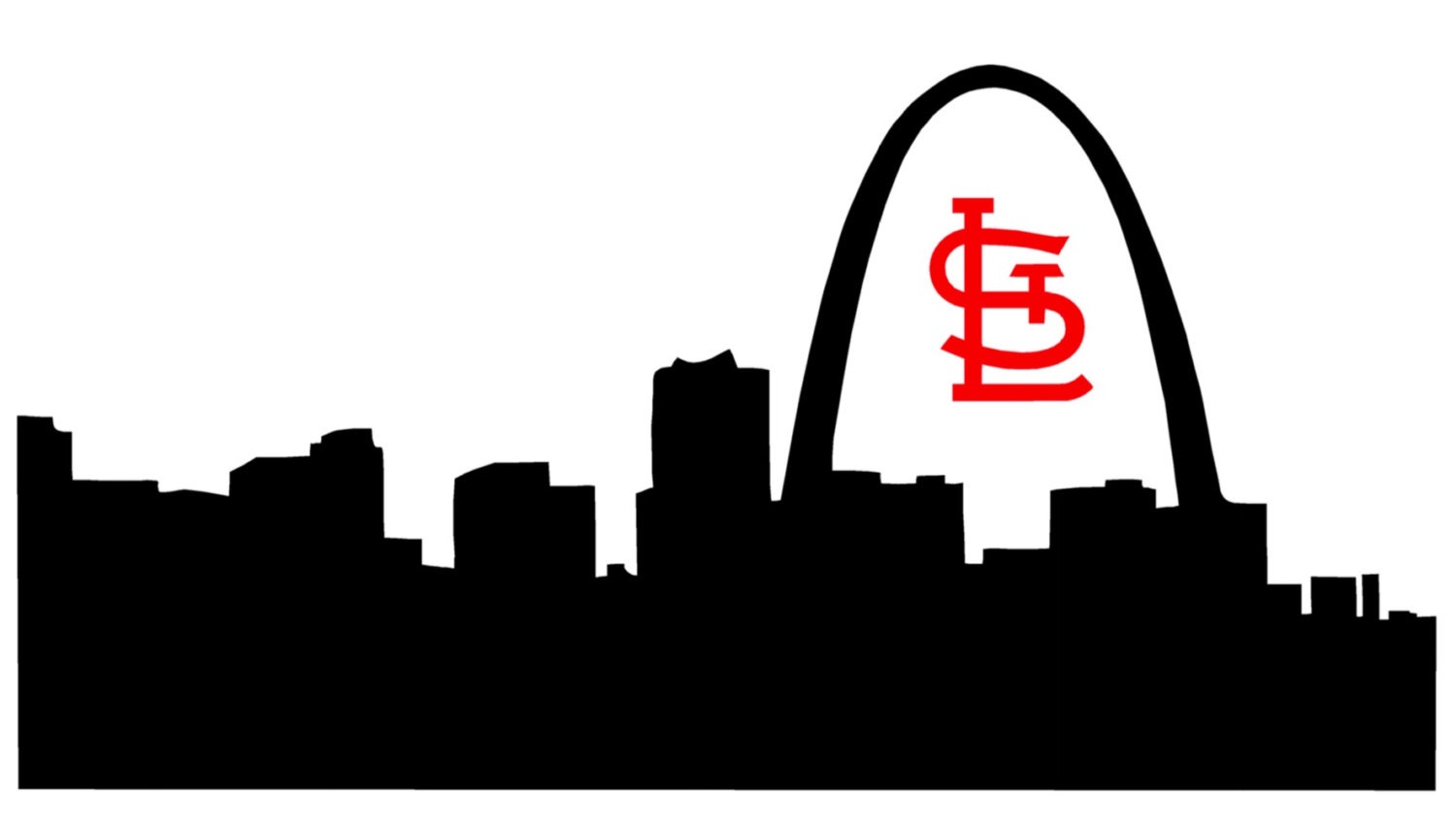 St. Louis Skyline Vinyl Decal With STL and the St. Louis Arch - Etsy