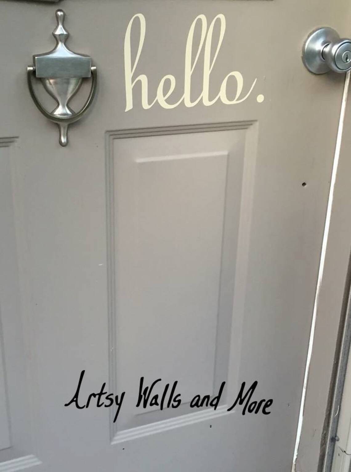 Hello Front Door Vinyl Decal Sticker, Welcome Front Door Vinyl Decal ...