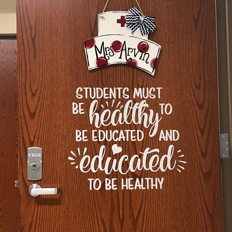 Students Must Be Healthy to Be Educated Wall Decal School - Etsy