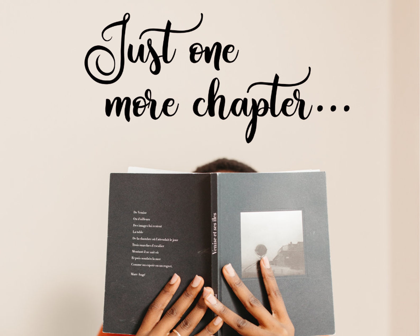 Just One Chapter Decal Book Club Reading Spot School - Etsy