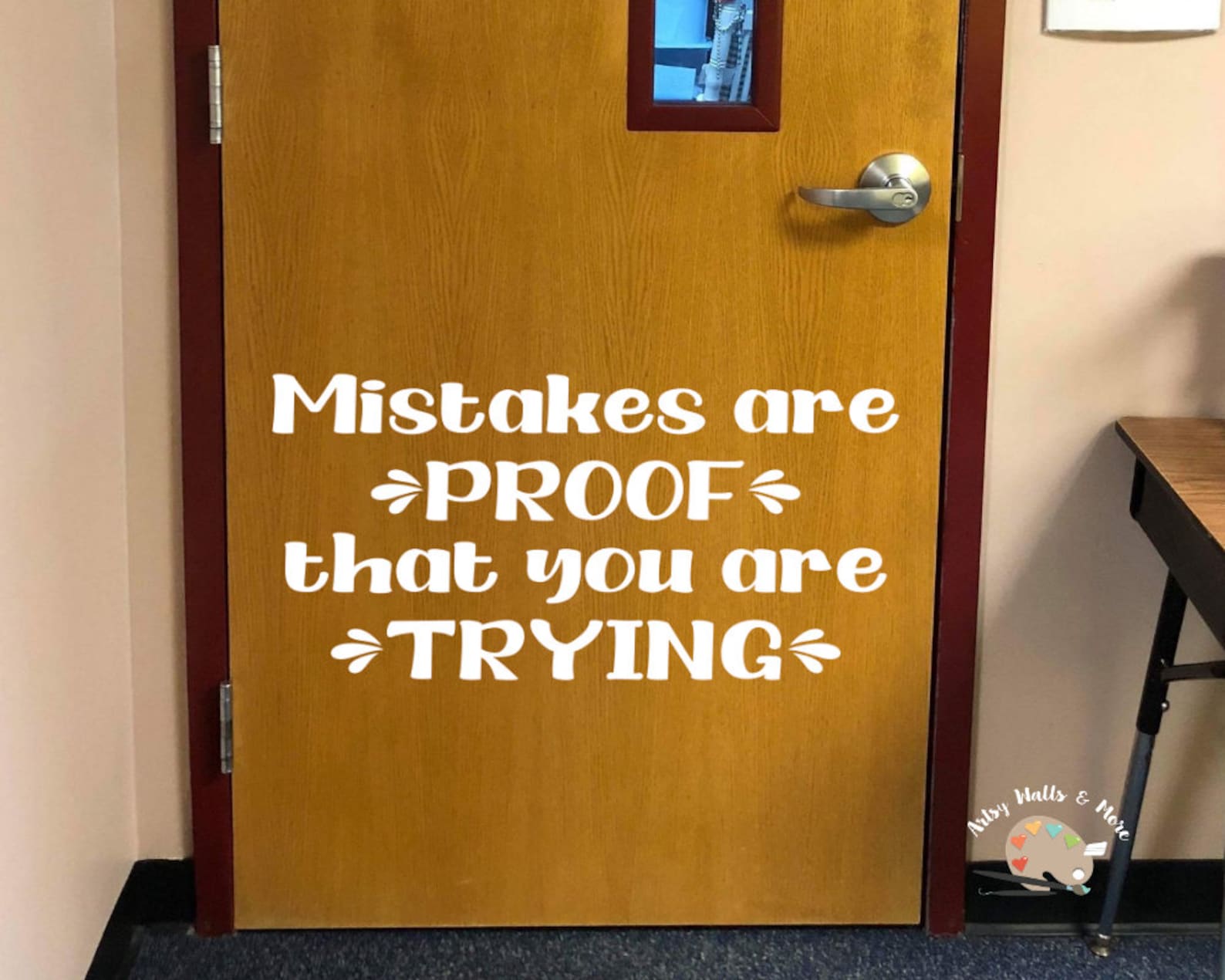 Mistakes Are Proof That You Are Trying Classroom Door Decal | Etsy