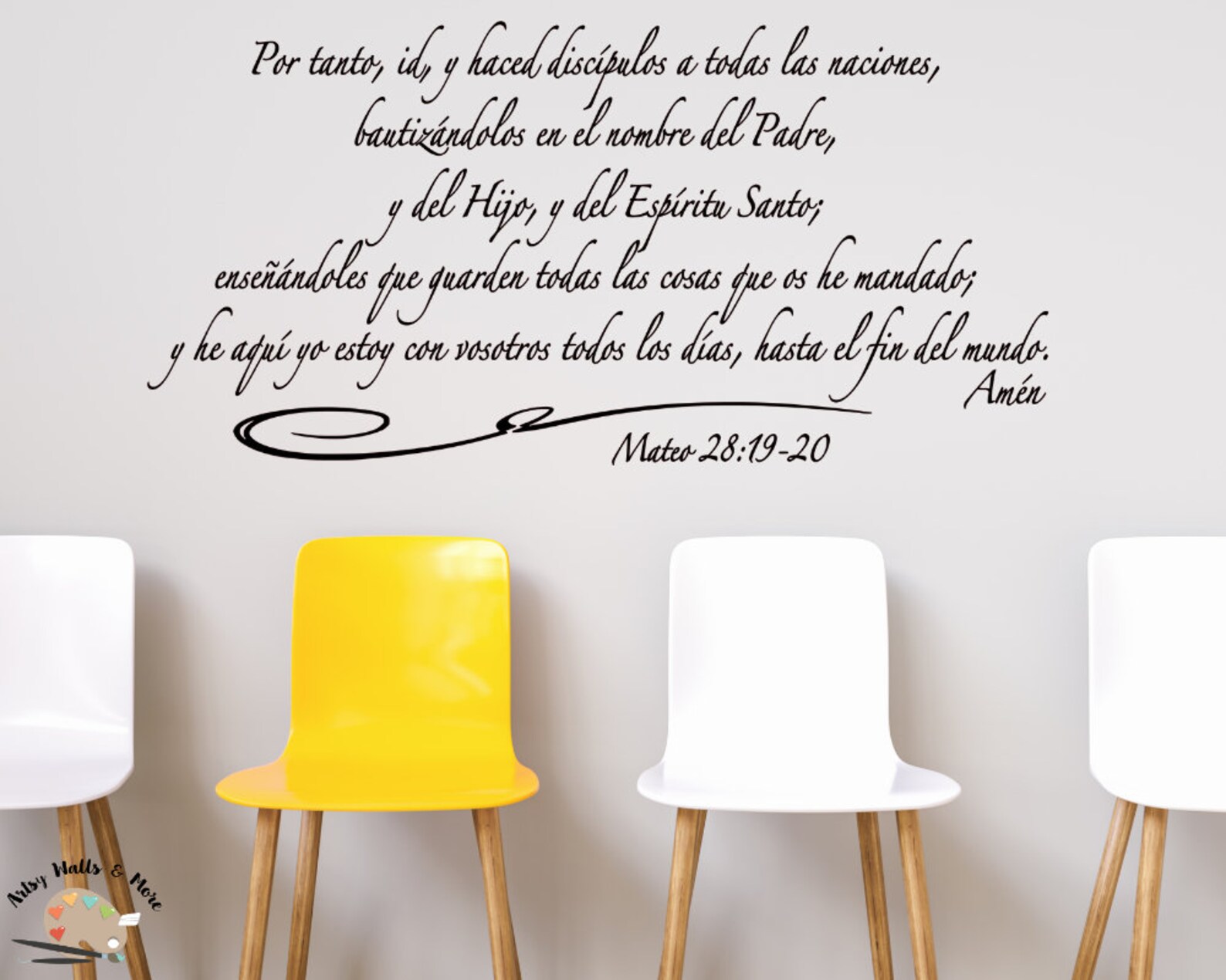 SPANISH Decal Mateo 28: 19-20, Christian Decal in Spanish, the Great ...