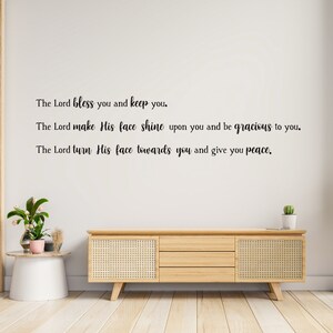 Christian Wall Decal - the Lord's Blessing Quote - Faith-based Home ...