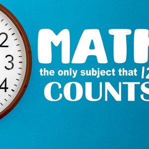 Math is the Only Subject That Counts Decal, Math Teacher Decal, Math ...