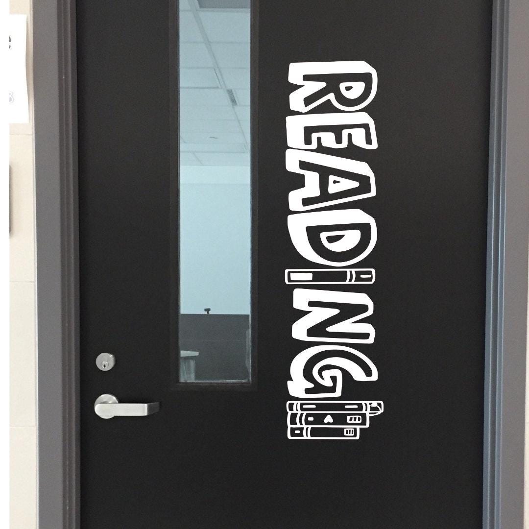 READING With Book Images, Reading Decal, Reading Teachers Door Decal ...