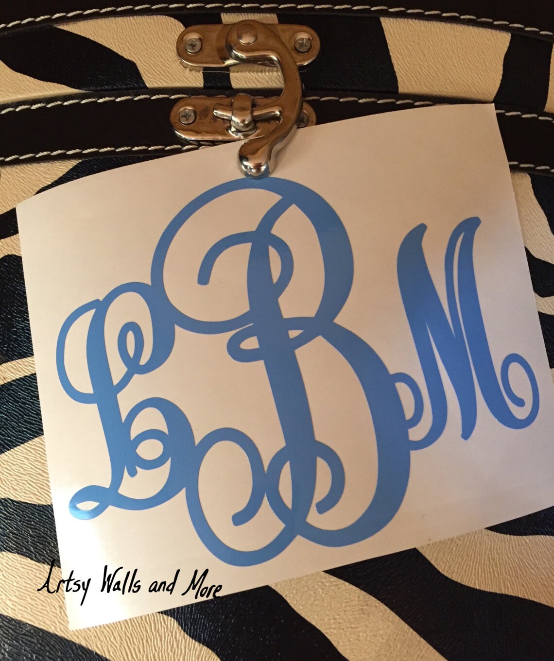 Monogram Decal Vinyl Monogram Laptop/ Mac Decal Yeti Decal | Etsy