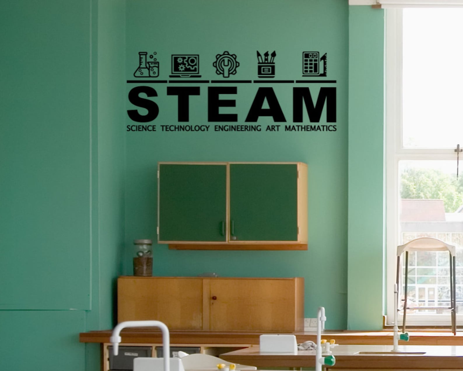 STEAM Decal STEAM Classroom Decal Science Classroom Decal - Etsy