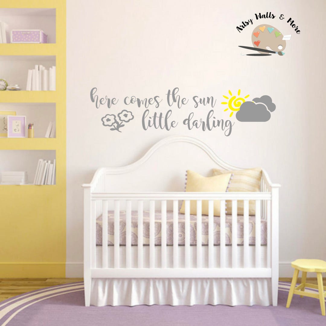 Here Comes the Sun Little Darling, the Beatles Wall Decal, Beatles Baby ...